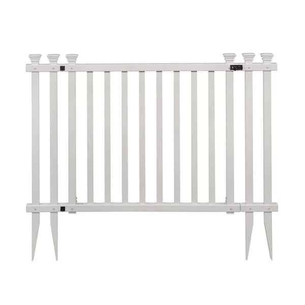 Zippity Outdoor Products 4.3 ft. W x 3 ft. H White Vinyl Baskenridge ...