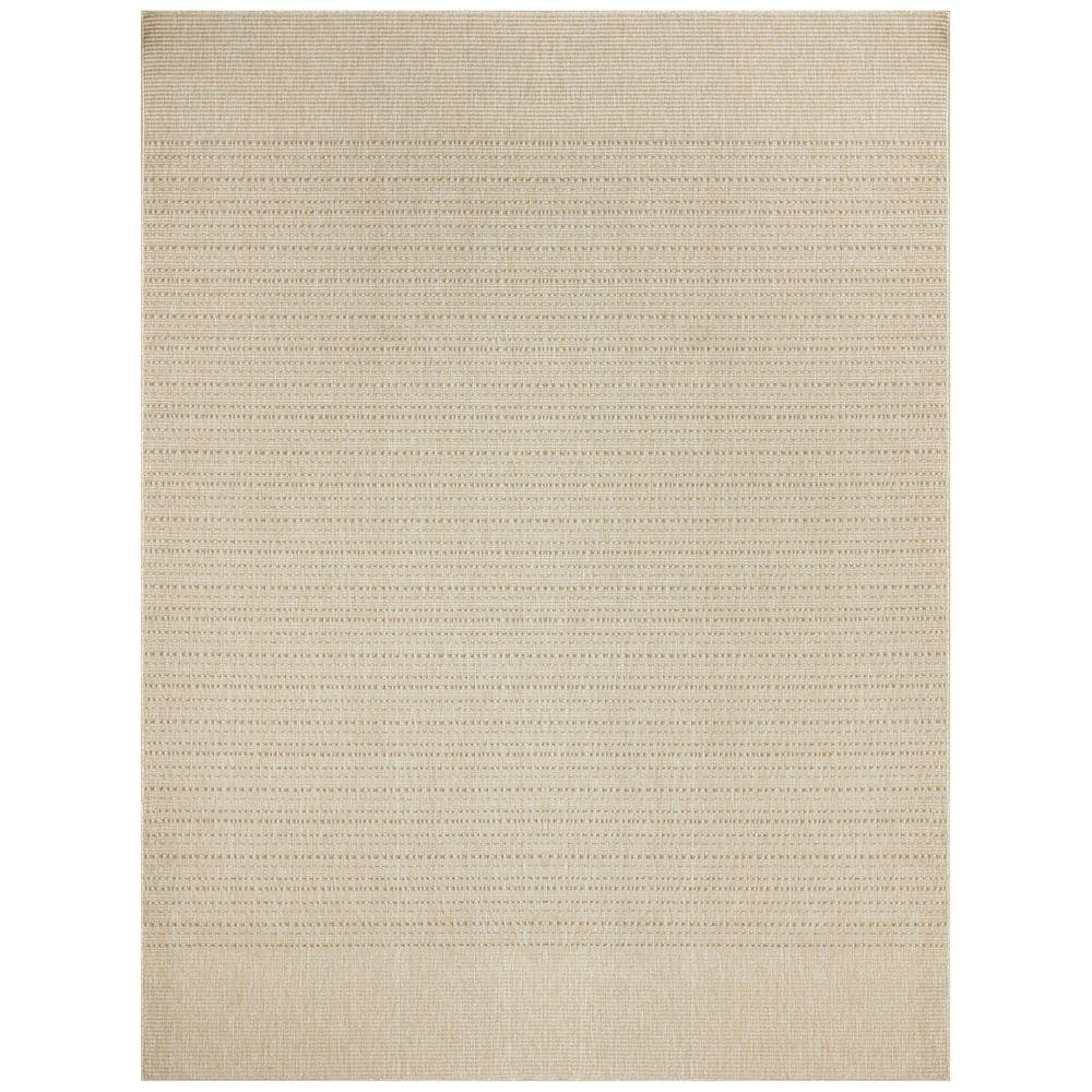 Nourison Tulum Cream 8 ft. x 10 ft. All-Over Design Contemporary Area ...