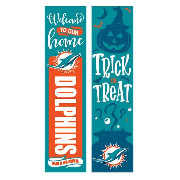 Evergreen 47 in. Double Sided Leaner Halloween Prop Porch Sign, Miami ...