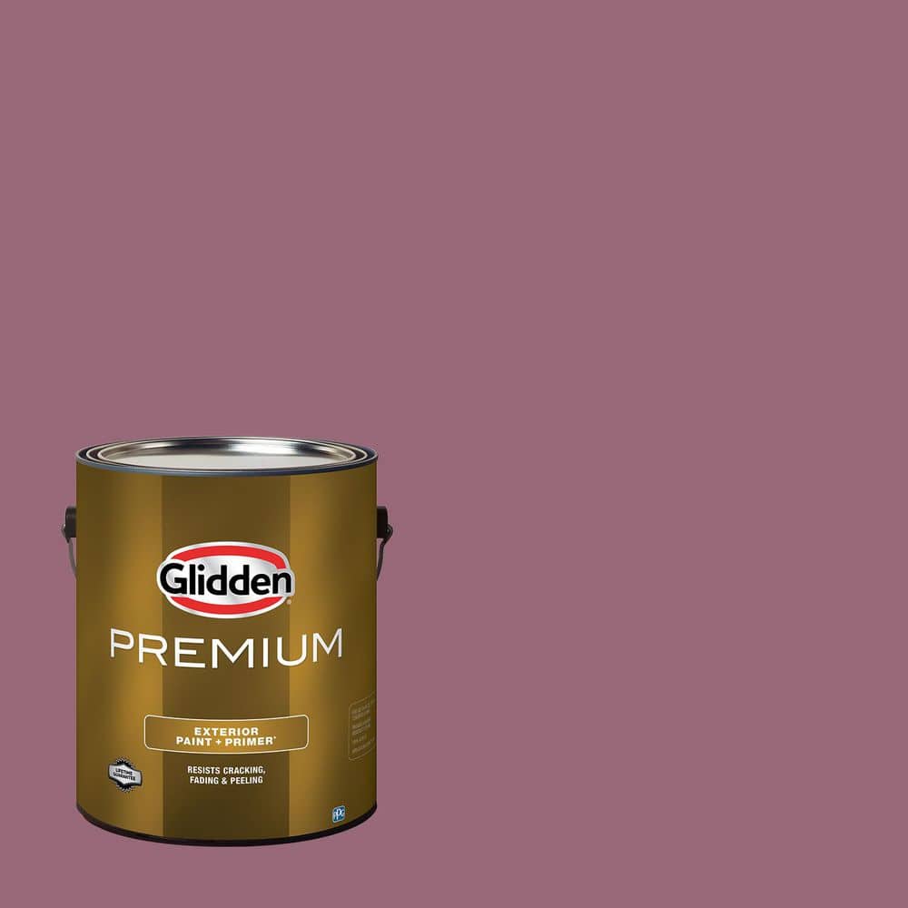 Glidden Premium 1 gal. PPG1045-6 Wild Geranium Semi-Gloss Exterior ...