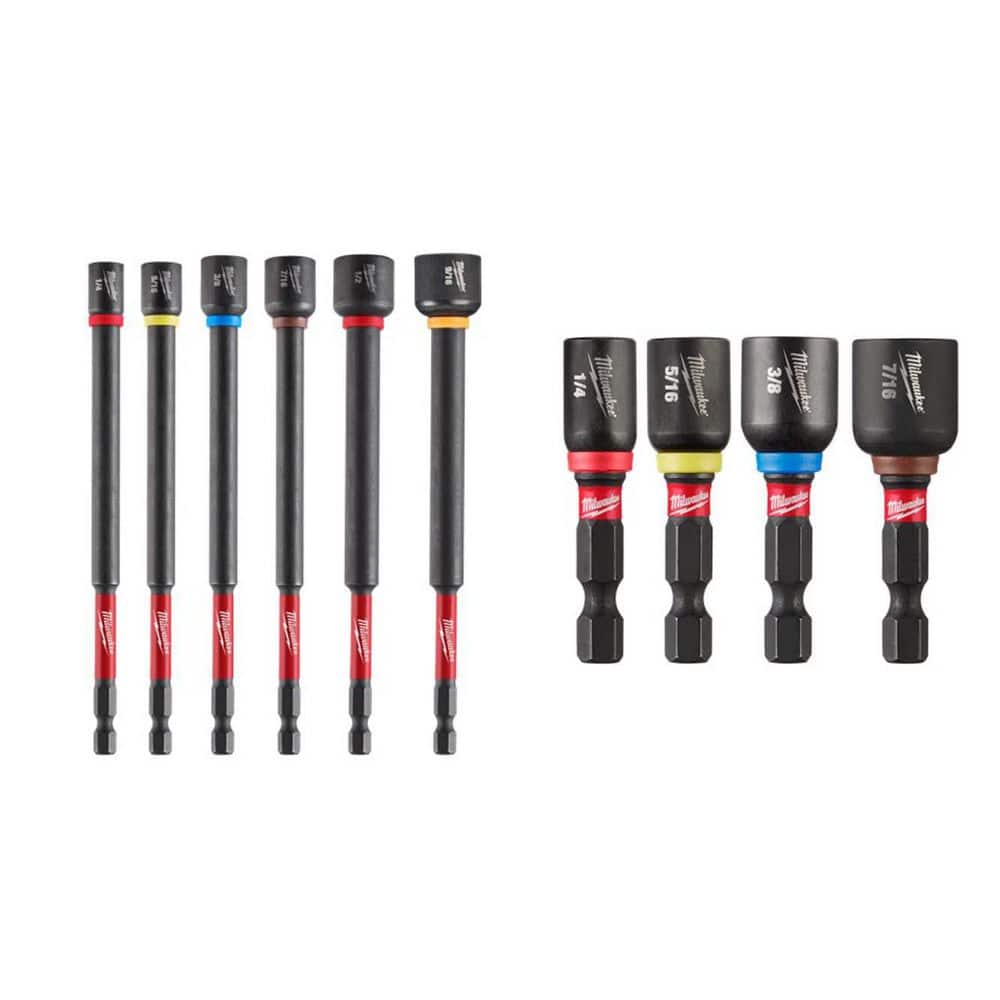 Milwaukee SHOCKWAVE Impact Duty, 6 in. Magnetic Nut Driver Set & 1-7/8 ...
