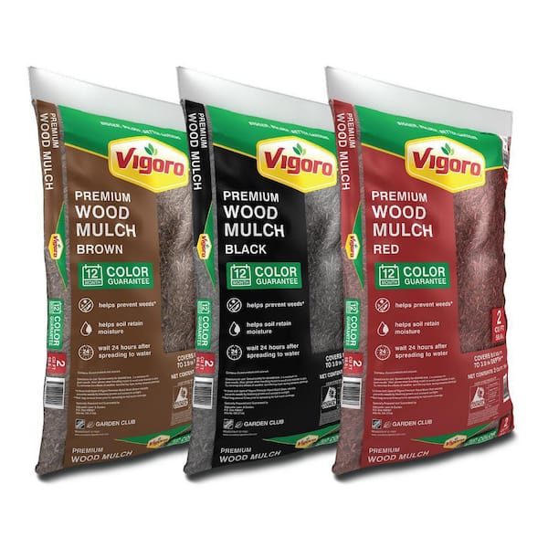 Vigoro 2 cu. ft. Premium Red Wood Shredded Bagged Mulch 480978 - The ...