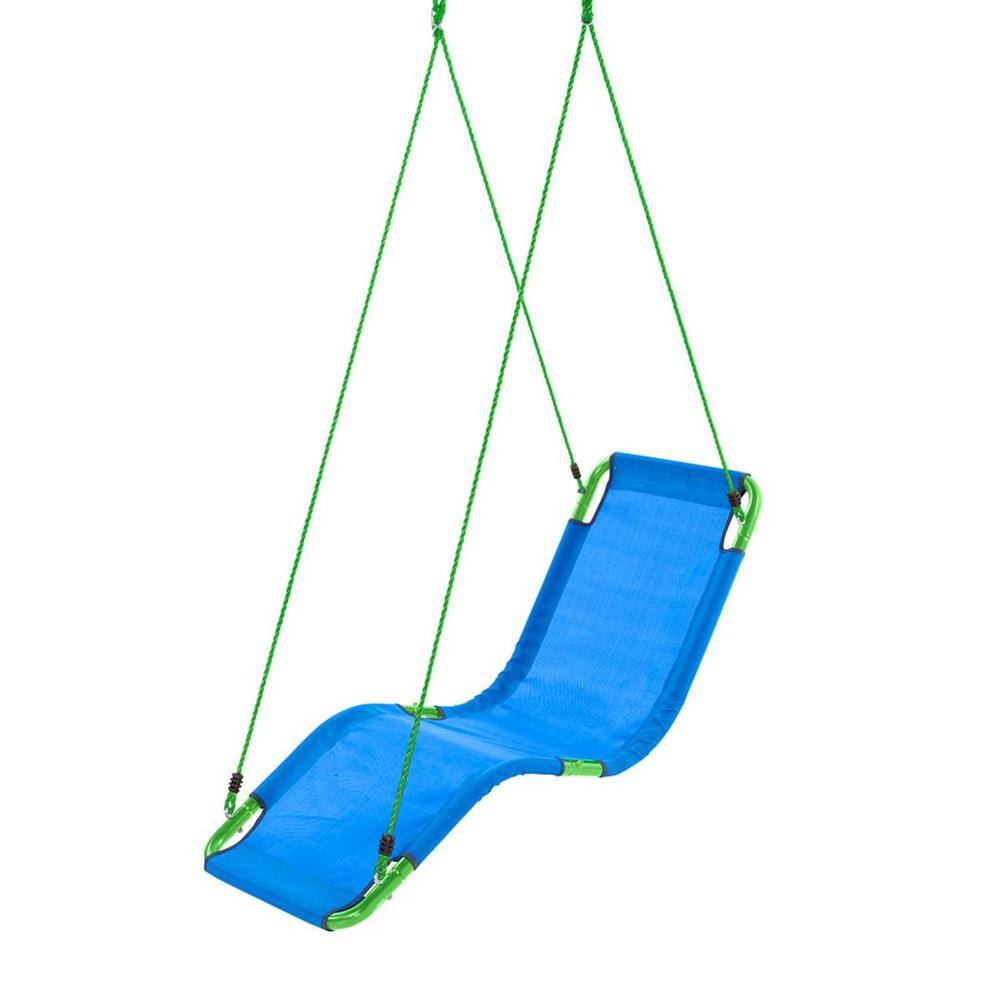HearthSong Hanging Blue Lounge Tree Swing CGW730777 - The Home Depot