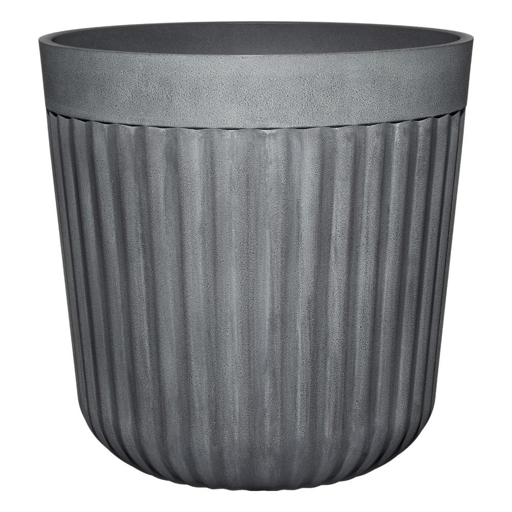 CHG CLASSIC HOME & GARDEN Arlington Fluted Medium Slate Resin Self ...