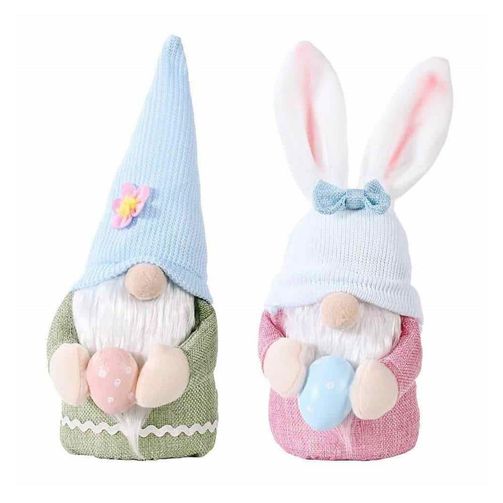 Santa's Workshop 12 in. Gnomes with Egg (Set of 2) 10106 - The Home Depot