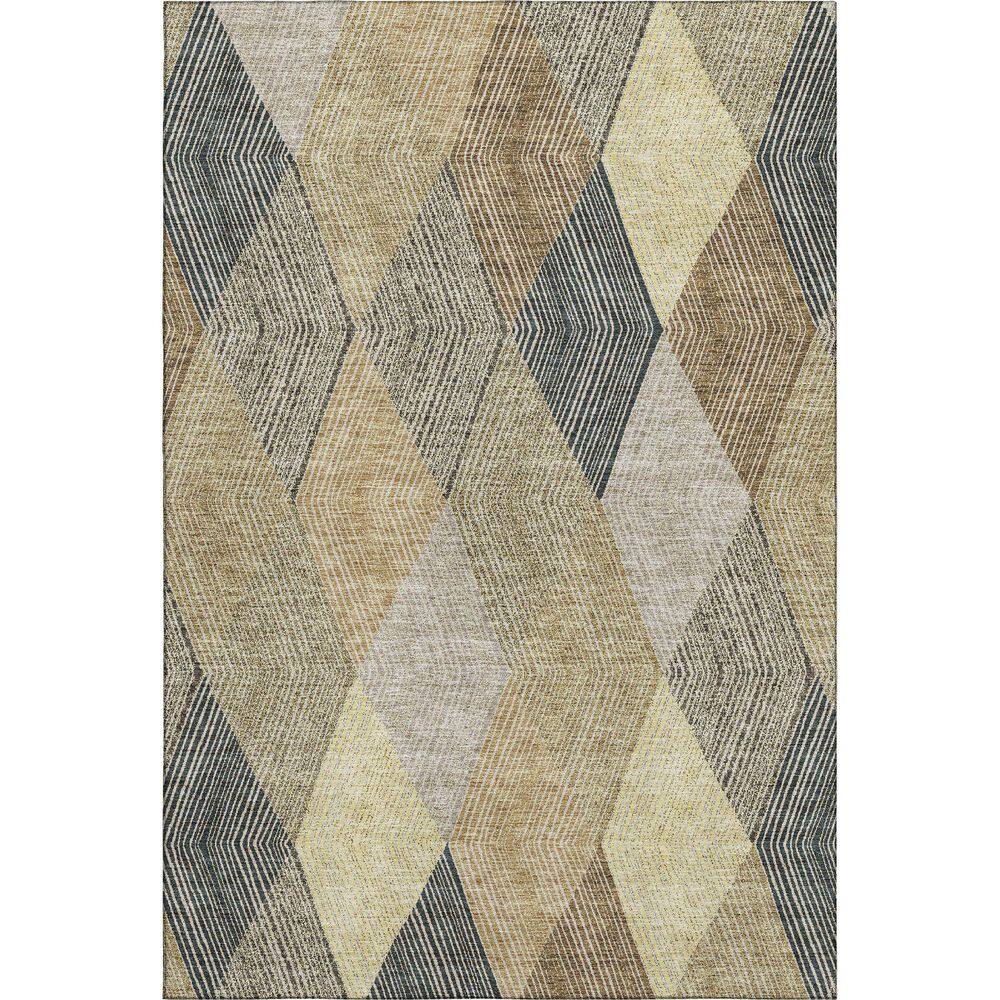 Addison Rugs Mayfield Premium Machine Washable Abstract AMF962 Mocha 10 ...