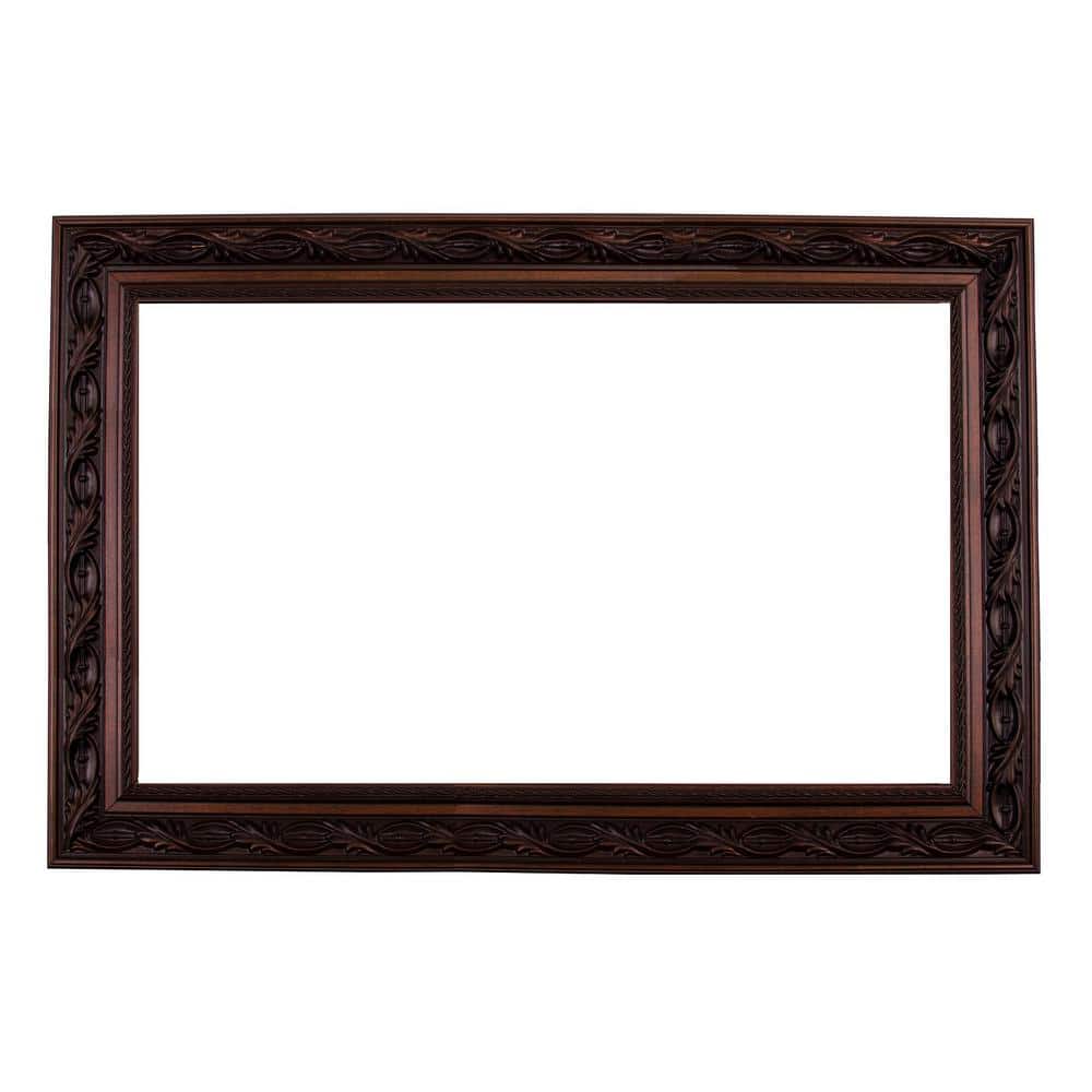 MirrorChic Le Flore 66 in. x 42 in. Mirror Frame Kit in Bronze Brown ...