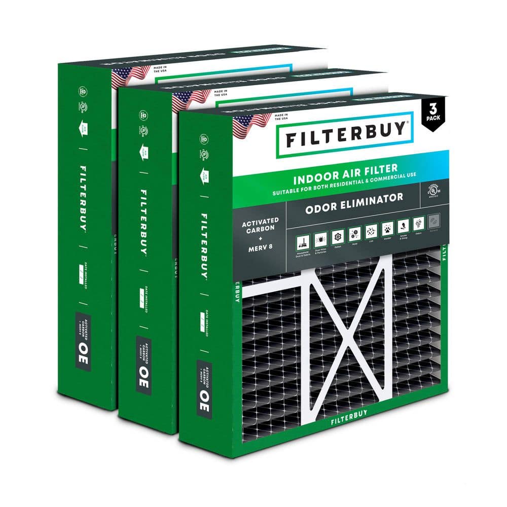 Filterbuy 16 in. x 20 in. x 5 in. MERV 10 (FPR 6) Odor Eliminator ...