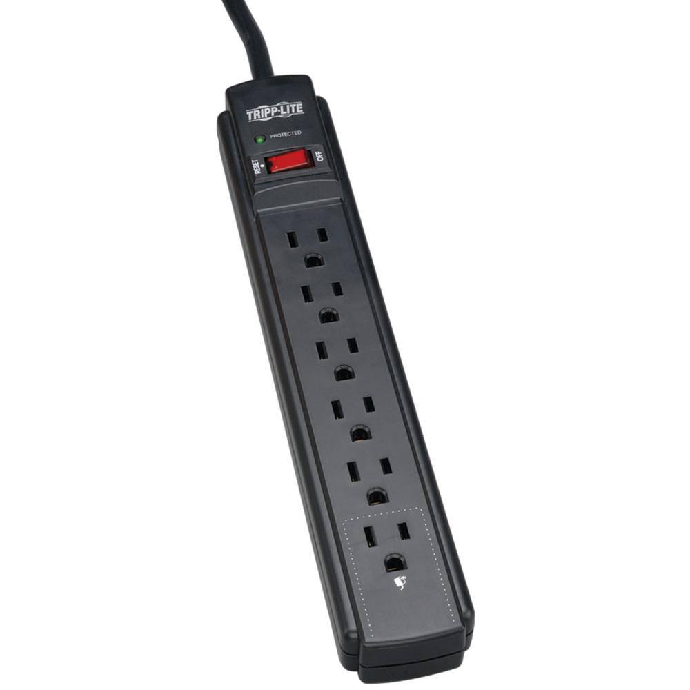 Tripp Lite Protect It 6 ft. Cord with 6-Outlet Strip Surge Protector ...