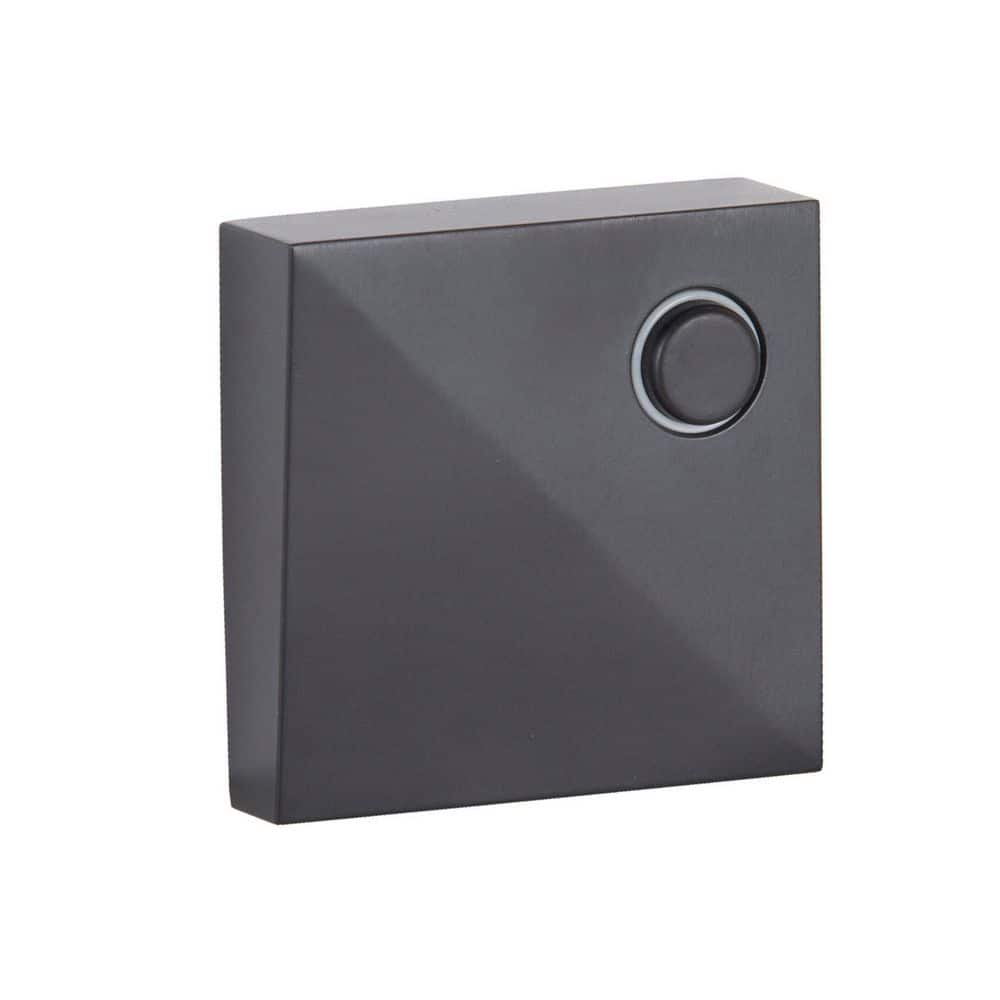 CRAFTMADE Wired Surface Mount Flat Black Finish Doorbell Push Button ...