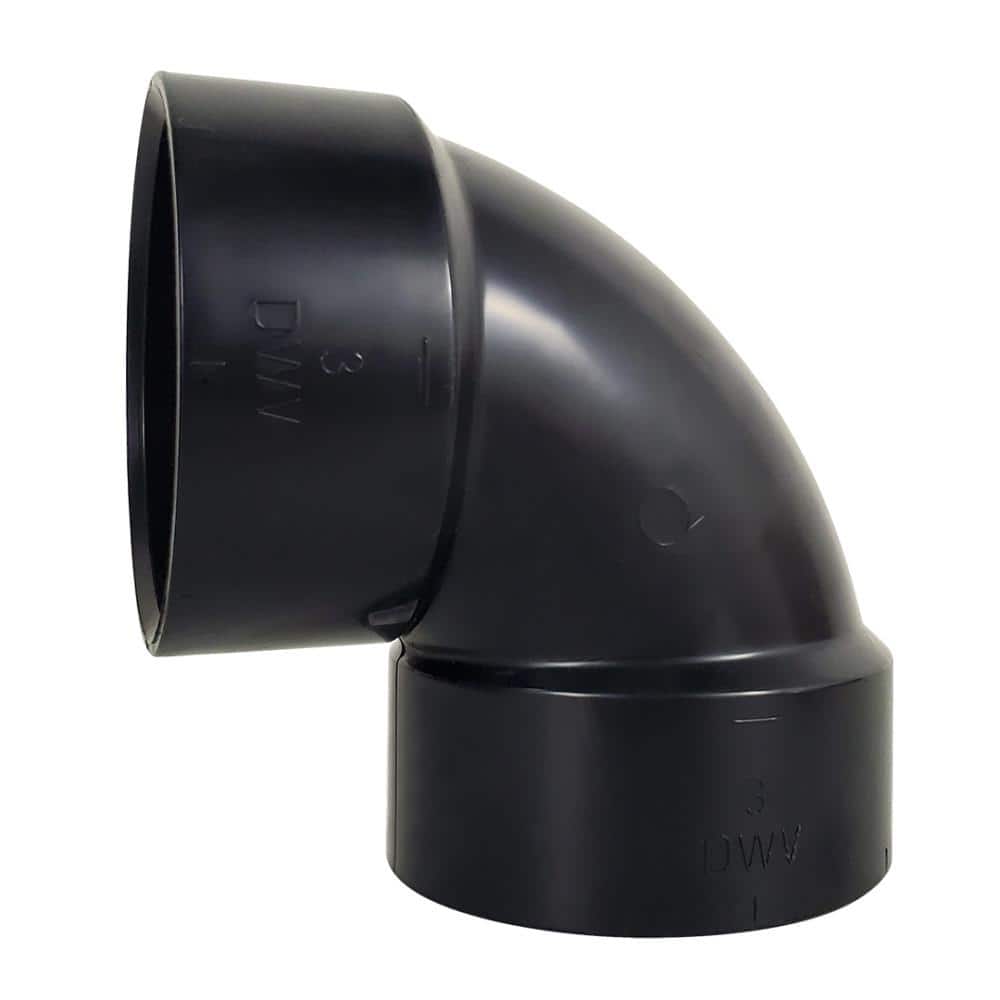 ICON ABS Fitting - 90-Degree Elbow, Short, 3 in., Hub-Hub 14841 - The ...