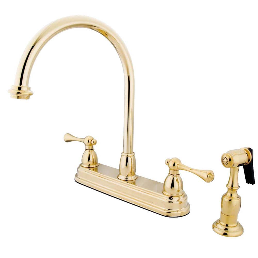 Kingston Brass Vintage 2-Handle Deck Mount Centerset Kitchen Faucets ...