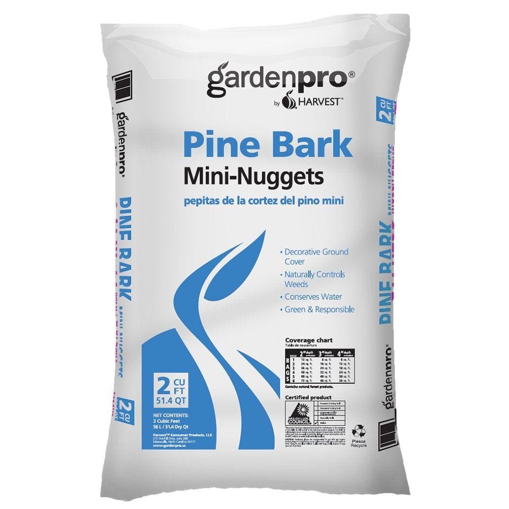 Garden Pro 2 cu. ft. Pine Bark Mini Nuggets MINI2G - The Home Depot