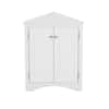 mieres White Corner Triangle Bathroom Storage Cabinet With Adjustable ...