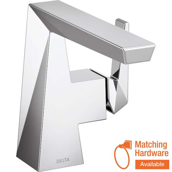Delta Trillian Single Handle Single Hole Bathroom Faucet in Lumicoat ...