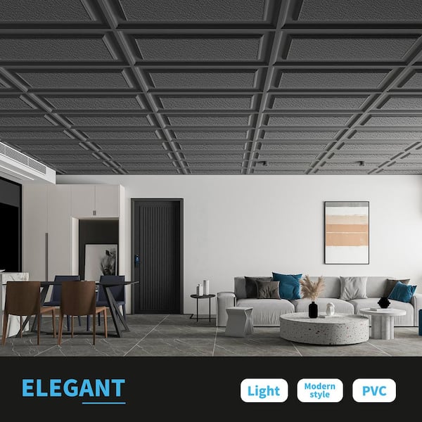 Black Drop Ceiling Tiles | Shelly Lighting