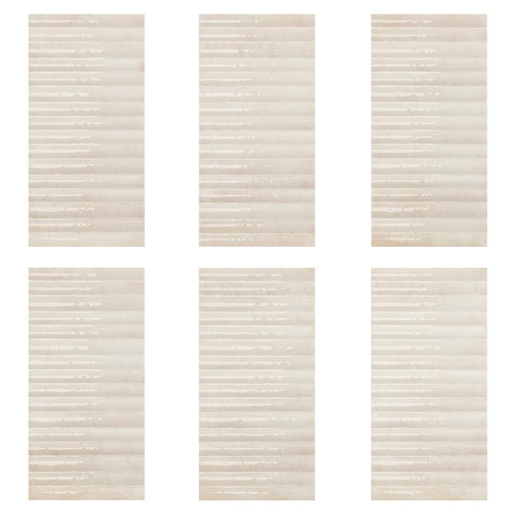 Ivy Hill Tile Mawr White 5.9 in. x 0.31 in. Polished Fluted Ceramic ...