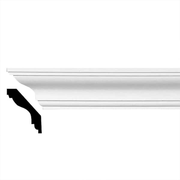 Wellco 2-3/4 in. x 3-5/16 in. x 96 in. White Polyurethane Crown ...