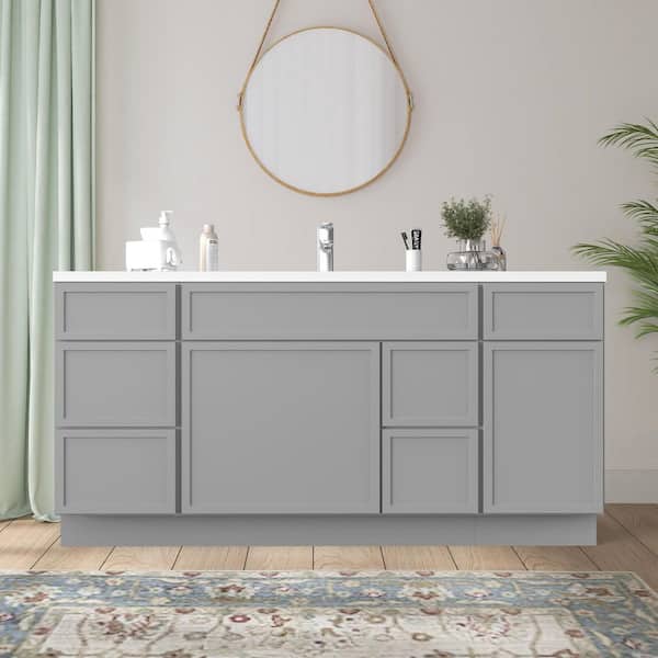 Vanity Art Colton 66 in. 2-Door and 6-Drawer Freestanding Shaker ...