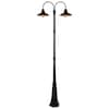 LUTEC 2-Lights Black Steel Not-motion Sensing Hardwired Outdoor Weather ...