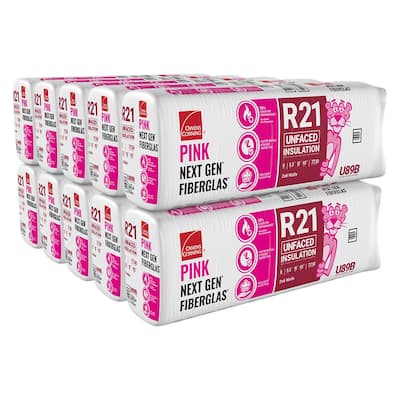 Owens Corning R-19 Kraft Faced Fiberglass Insulation Roll 23 in. x 39.2 ...