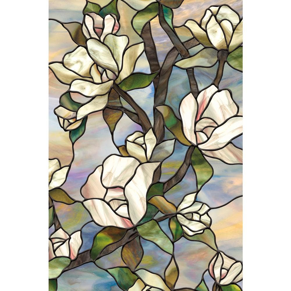 Artscape 24 in. W x 36 in. L Star Magnolia Decorative Window Film 01 ...