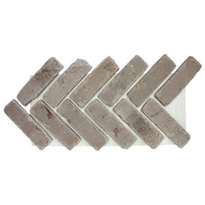 Old Mill Brick 28 in. x 12.5 in. x 0.5 in. Brickwebb Herringbone ...