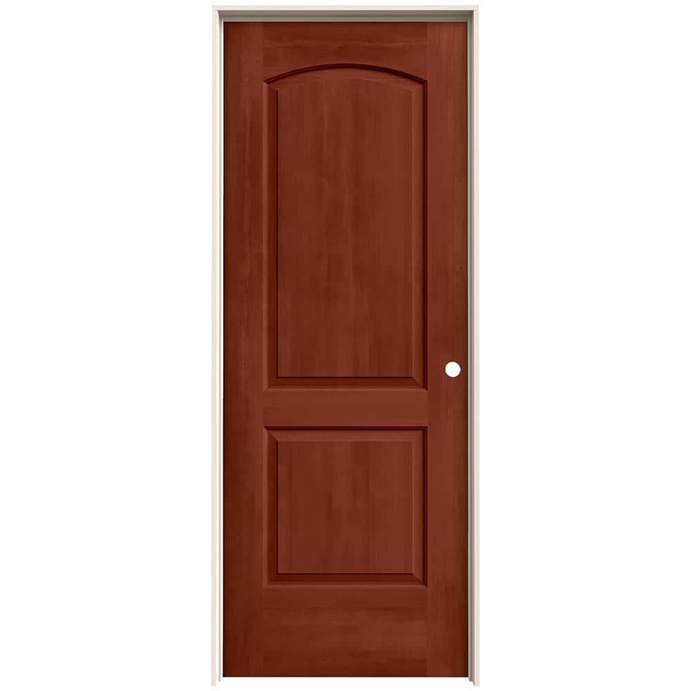 JELD-WEN 32 in. x 80 in. Caiman 2 Panel Left-Hand Hollow Core Amaretto ...