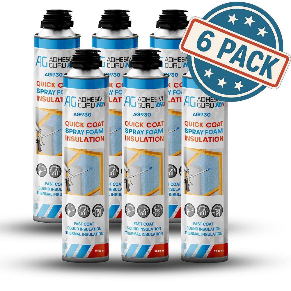 AG ADHESIVE GURU AG930 32.8 oz. Insulation Spray Foam Sealant, Thermal ...