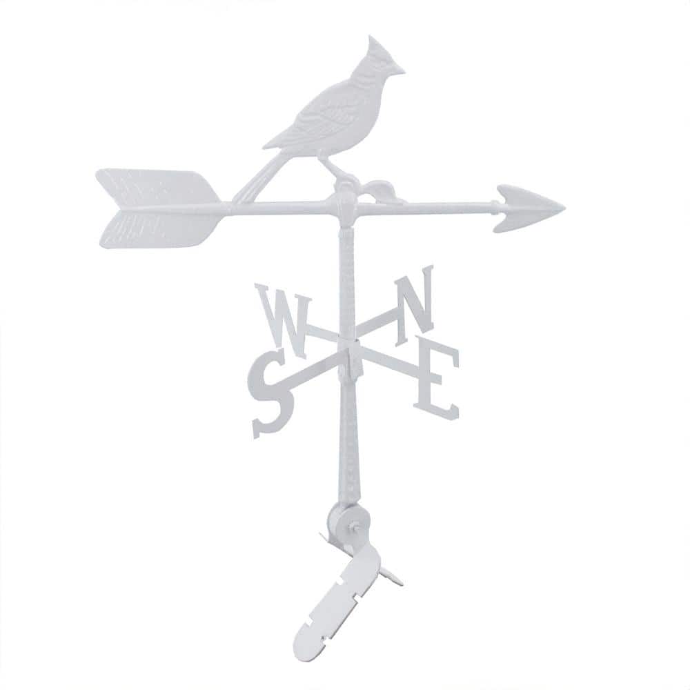 Montague Metal Products 24 in. Aluminum Cardinal Weathervane - White WV ...