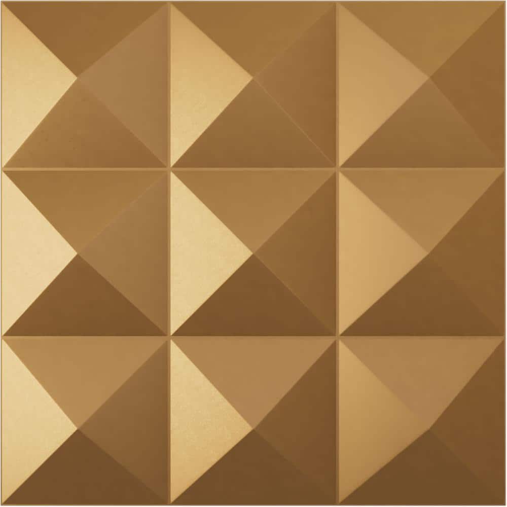 Ekena Millwork Benson Gold 4/5 in. x 1 ft. x 1 ft. Gold PVC Decorative ...
