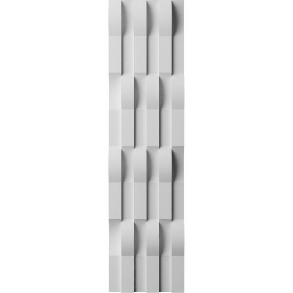 Ekena Millwork 1 in. x 1/2 ft. x 2 ft. EdgeCraft Moraine Style Seamless White PVC Decorative ...
