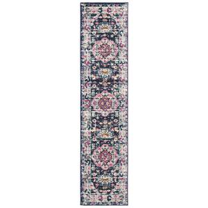 SAFAVIEH Madison Taupe/Ivory 2 ft. x 8 ft. Geometric Border Floral ...