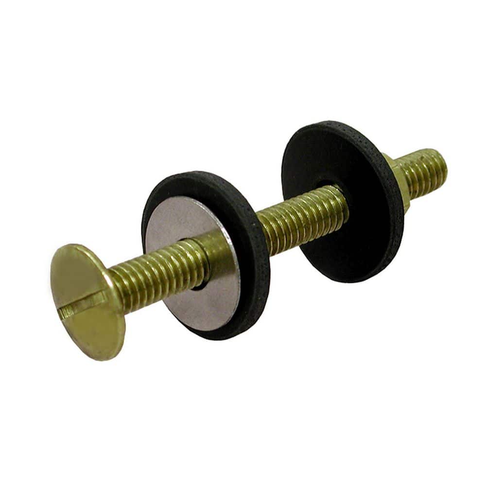JONES STEPHENS 5/16 in. x 3 in. Tank to Bowl Tri-Bolt Set with Brass ...