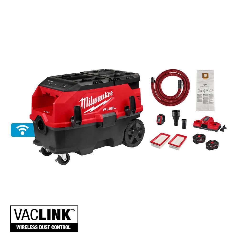 Milwaukee M18 FUEL PACKOUT 9 Gallon Dual-Battery Dust Extractor with ...