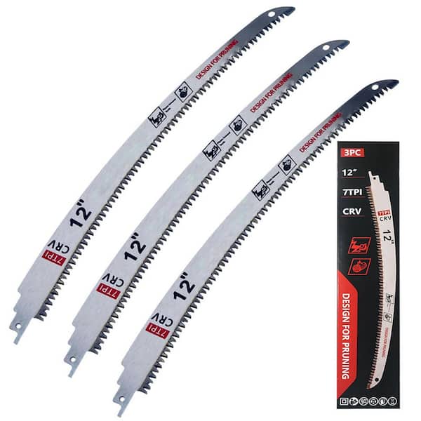 12 Reciprocating Saw Blade with Curved Edge 7TPI Japanese Teeth for ...