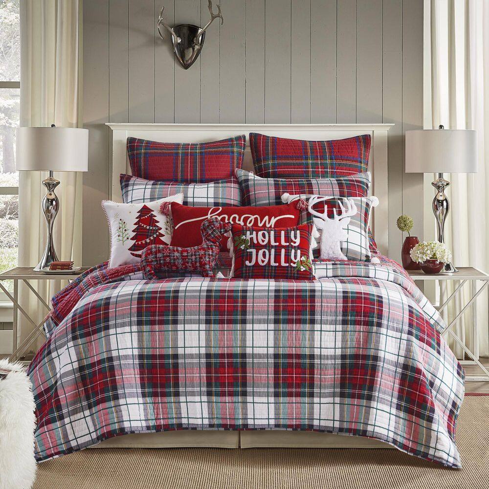 LEVTEX HOME Thatch Home Spencer Plaid Multi-Color Full/Queen Cotton ...