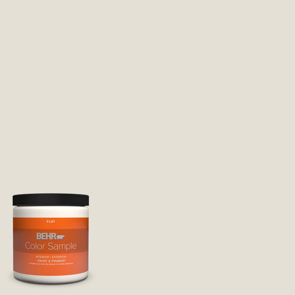 BEHR PREMIUM PLUS 8 oz. #T18-09 Soft Focus Flat Interior/Exterior Paint ...