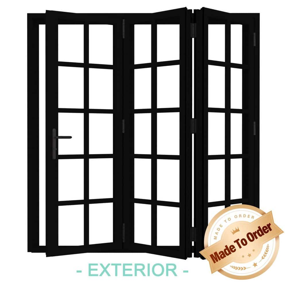 ARK DESIGN 108 in. x 80 in. Right Swing/Outswing Double Tempered Glass ...