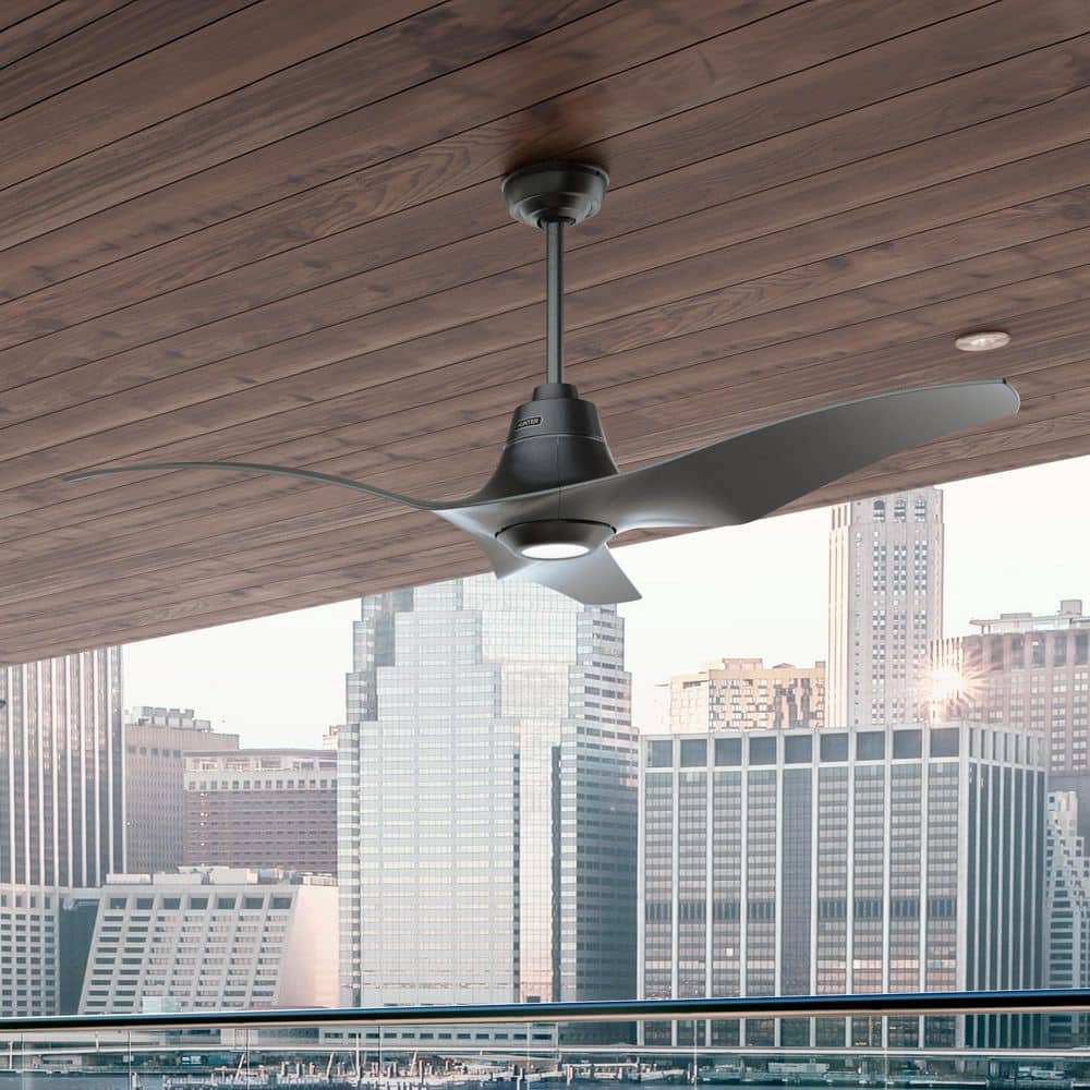 Hunter Hunter 60 in. Arwen ENERGY STAR Granite Damp Rated Ceiling Fan ...