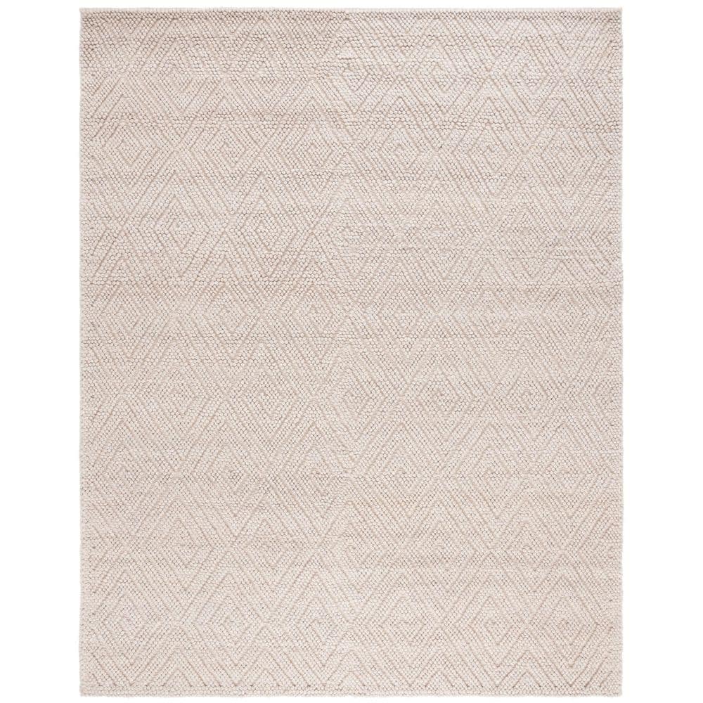 SAFAVIEH Natura 8 ft. x 10 ft. Beige Diamond Swirl Area Rug NAT127B-8 ...
