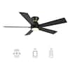 CARRO Aspen 52 in. Dimmable LED Indoor/Outdoor Black Smart Ceiling Fan ...