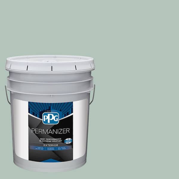 PERMANIZER 5 gal. PPG1135-4 Aquamarine Dream Flat Exterior Paint ...