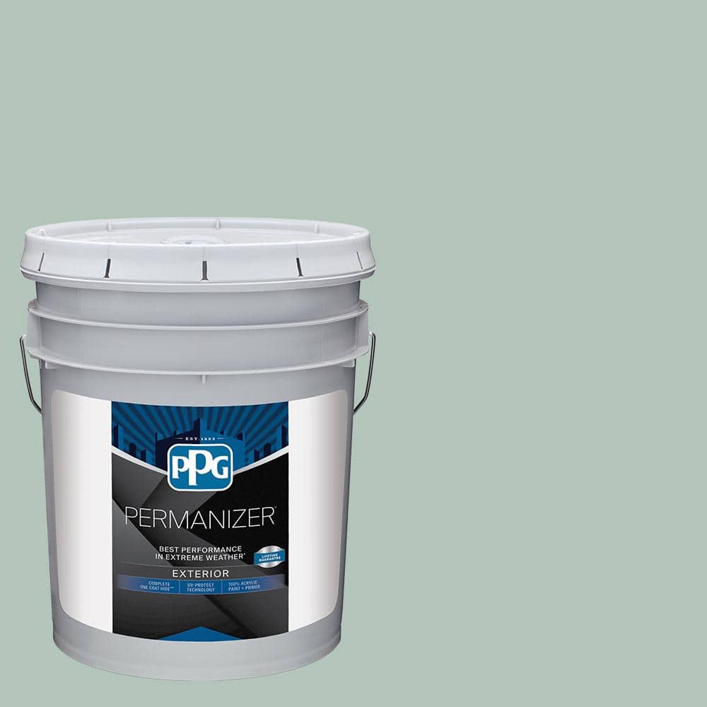 PERMANIZER 5 gal. PPG1135-4 Aquamarine Dream Satin Exterior Paint ...