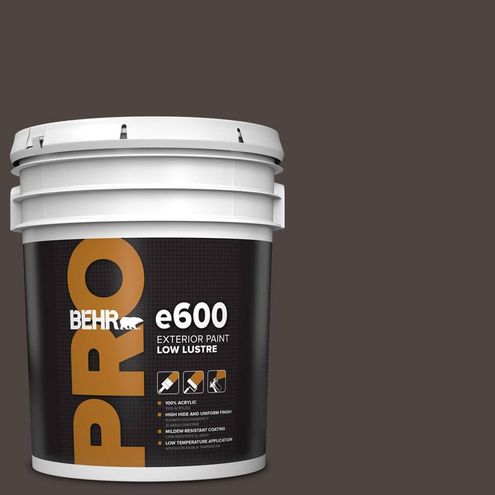 BEHR PRO 5 gal. #PPU5-01 Espresso Beans Low Luster Exterior Paint ...
