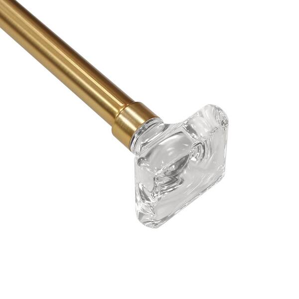 StyleWell 36 in. - 66 in. Telescoping 3/4 in. Single Rod Set in Gold ...