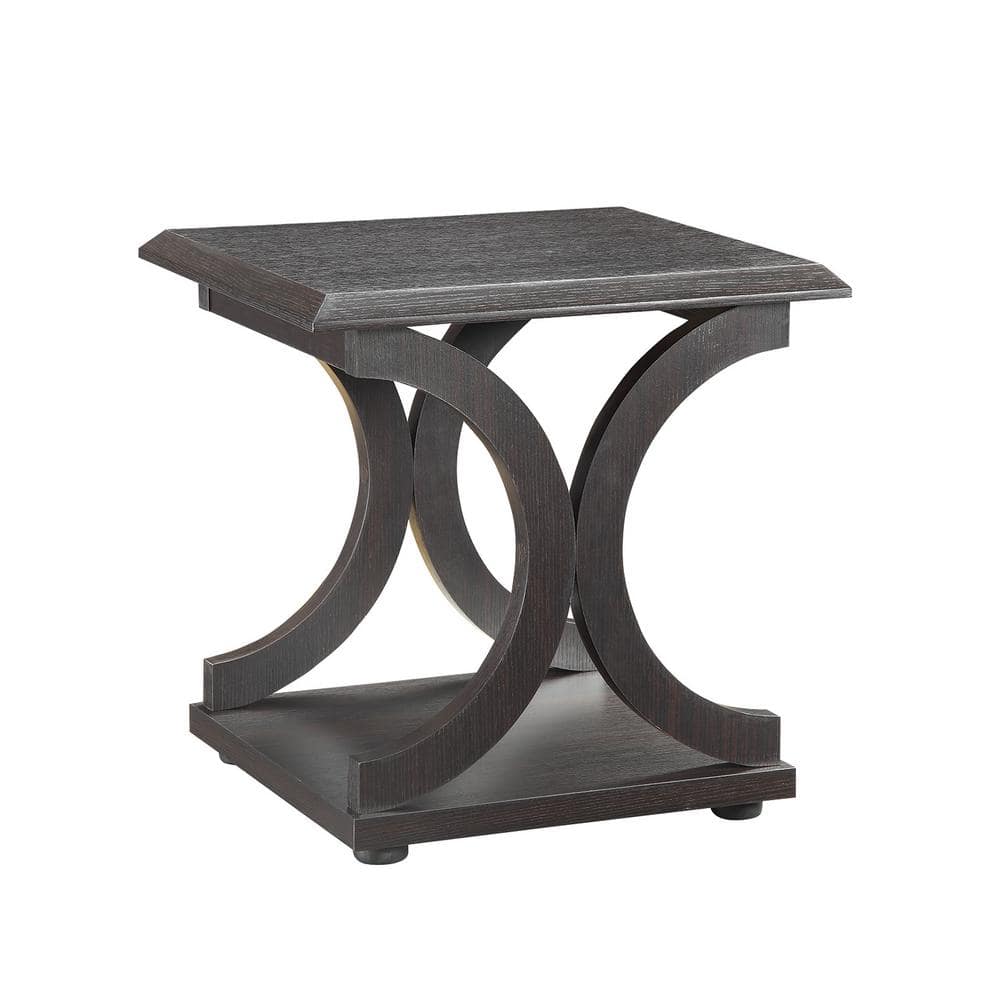 Coaster Cappuccino C-Shaped End Table 703147 - The Home Depot