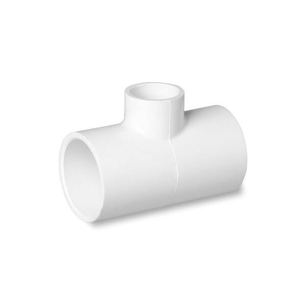 VPC 1 in. x 1 in. x 1/2 in. PVC Schedule 40 All Hub Tee Fitting 27-401 ...