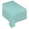 Amscan 80 in. x 60 in. Robin's Egg Blue Fabric Everyday Table Cover (2 ...