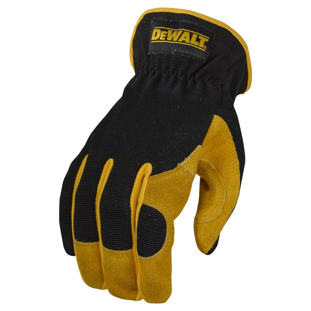 DEWALT Large Black Leather Performance Hybrid Glove DPG216L - The Home ...